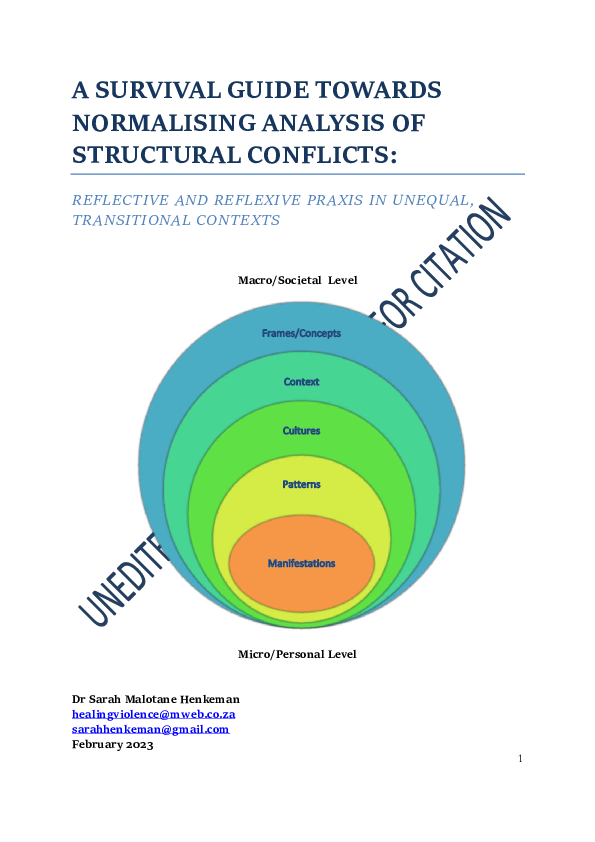 (PDF) NORMALISING ANALYSIS OF STRUCTURAL CONFLICTS: GUIDE FOR ...