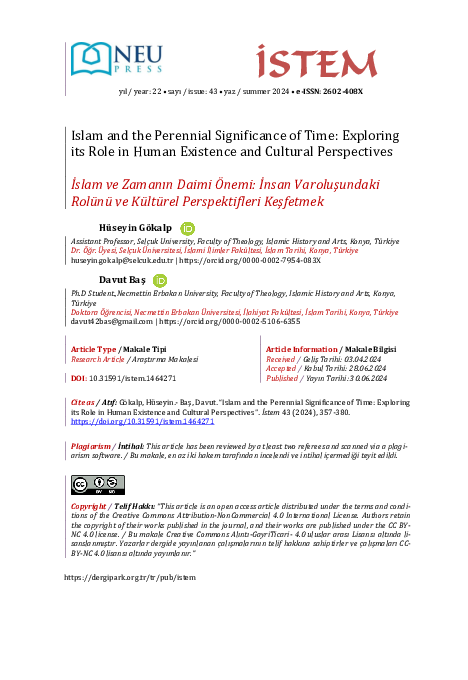 (PDF) Islam and the Perennial Significance of Time: Exploring its Role ...