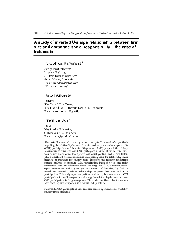 (PDF) A study of inverted U-shape relationship between firm size and ...