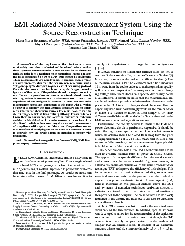(PDF) EMI Radiated Noise Measurement System Using the Source ...