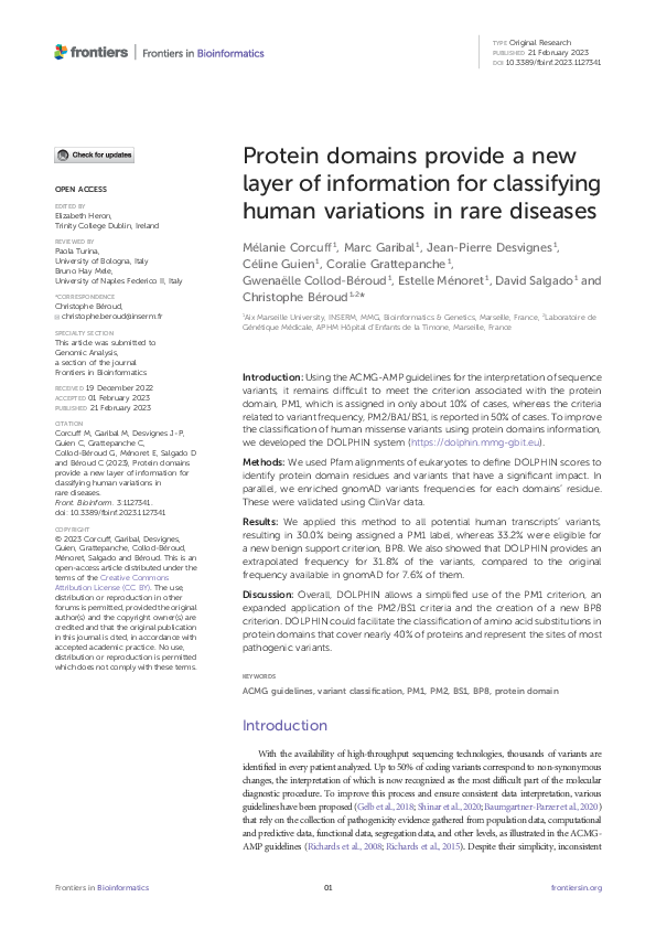 (PDF) Protein domains provide a new layer of information for ...
