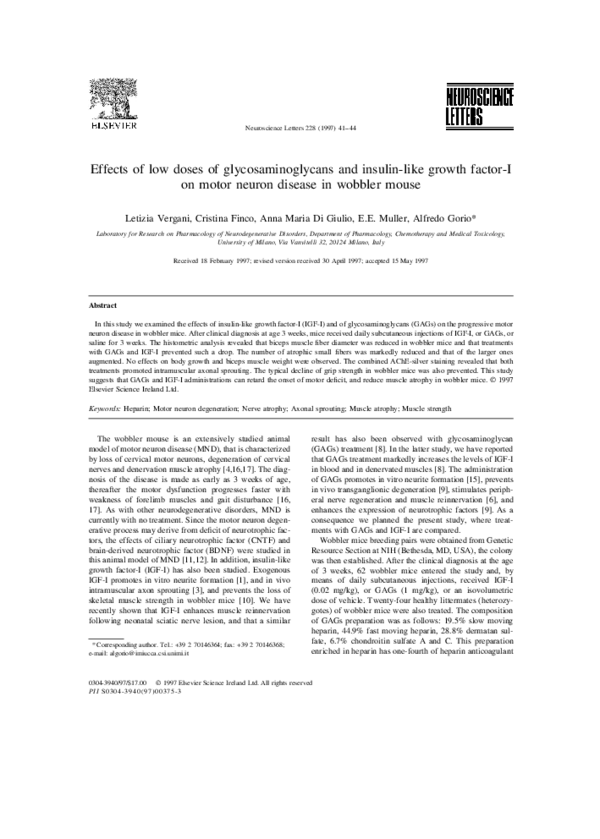 (PDF) Effects of low doses of glycosaminoglycans and insulin-like ...
