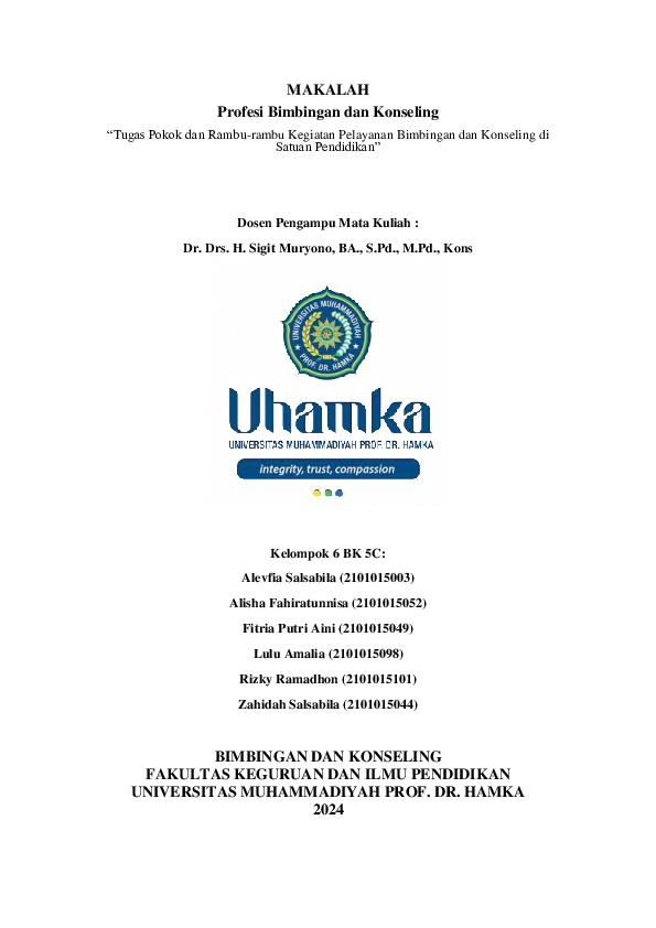 (PDF) MAKALAH Profesi Bimbingan dan Konseling