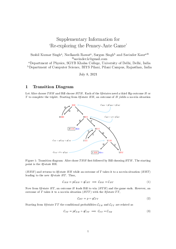 (PDF) Re-exploring the Penney-Ante Game