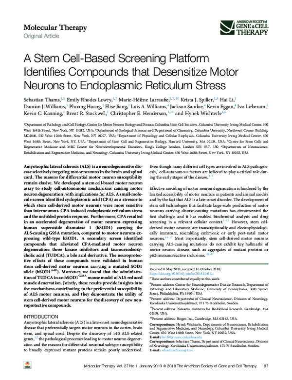 (PDF) A Stem Cell-Based Screening Platform Identifies Compounds that ...