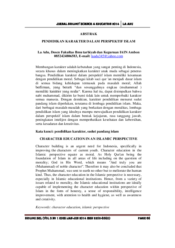 (PDF) Pendidikan Karakter Dalam Perspektif Islam