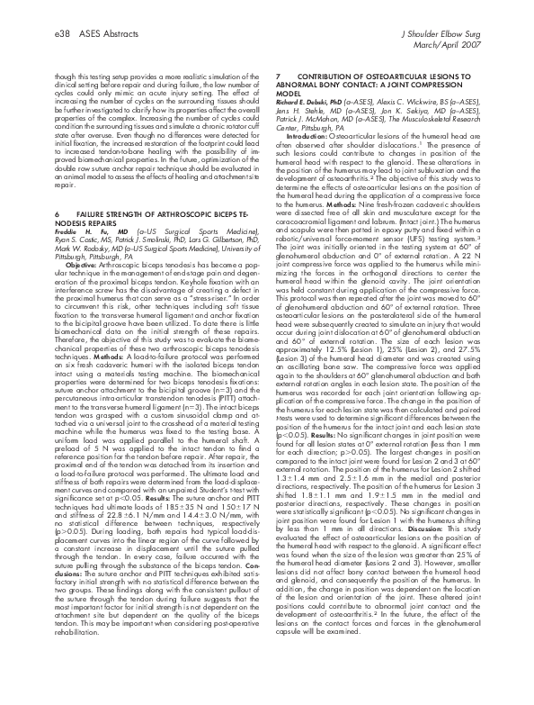 (PDF) 6: Failure strength of arthroscopic biceps tenodesis repairs