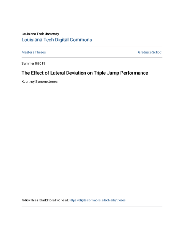 (PDF) The Effect of Lateral Deviation on Triple Jump Performance