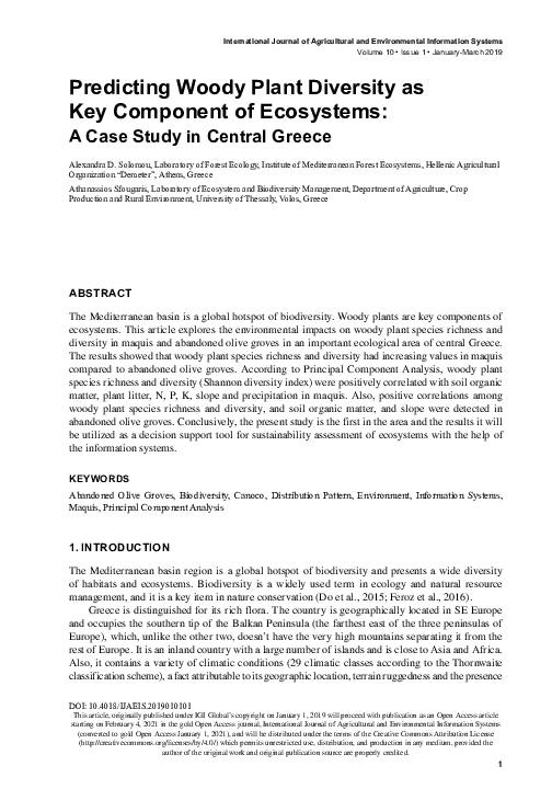 (PDF) Woody Plant Diversity in Mediterranean Ecosystems