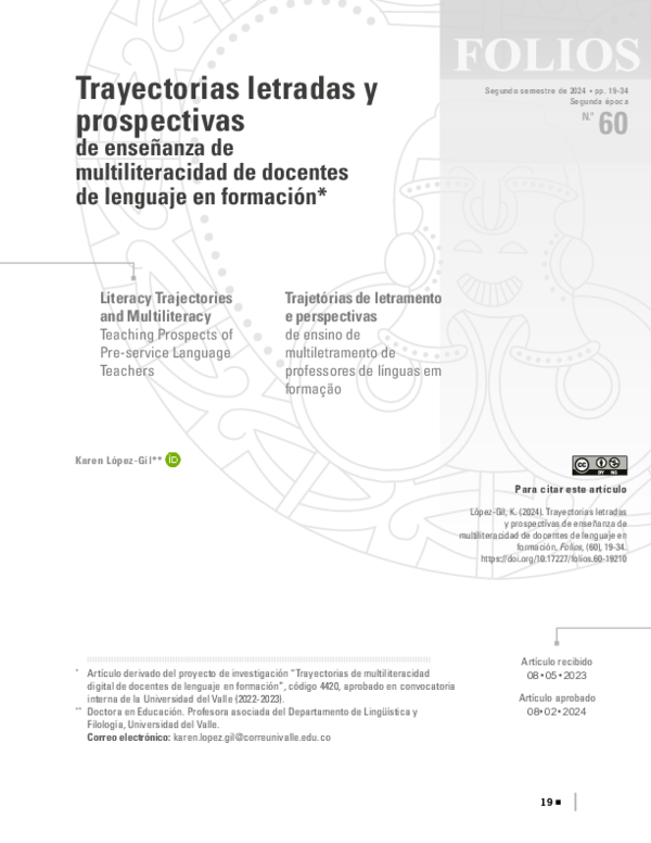 (PDF) Trayectorias letradas y prospectivas de enseñanza de ...