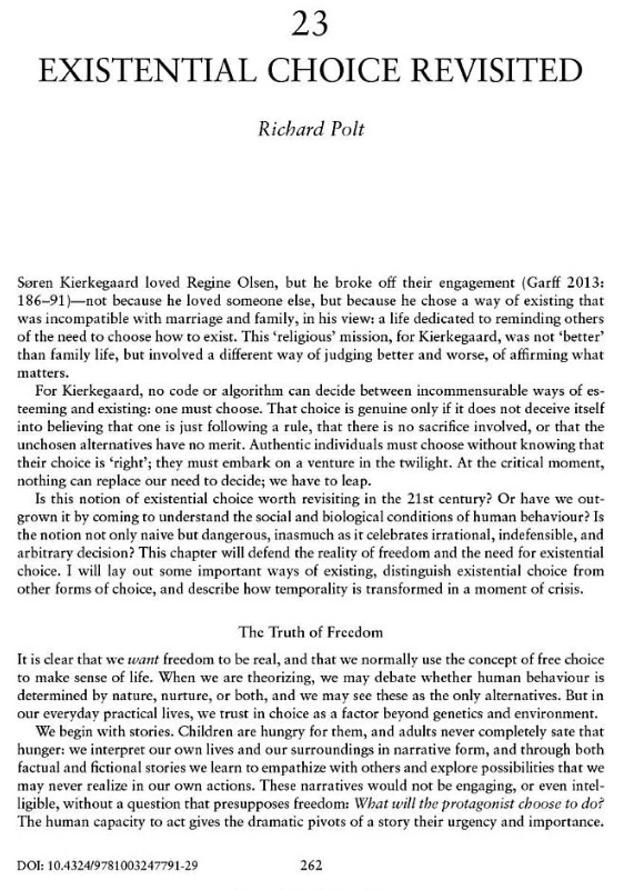 (PDF) Existential Choice Revisited