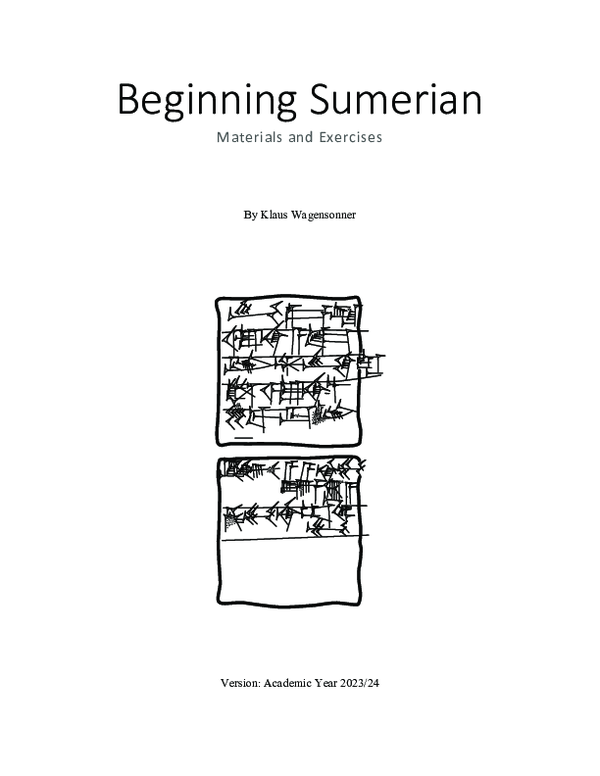 (PDF) Beginning Sumerian