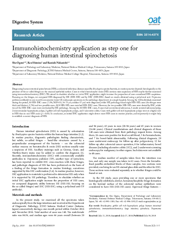 (PDF) Immunohistochemistry application as step one for diagnosing human ...