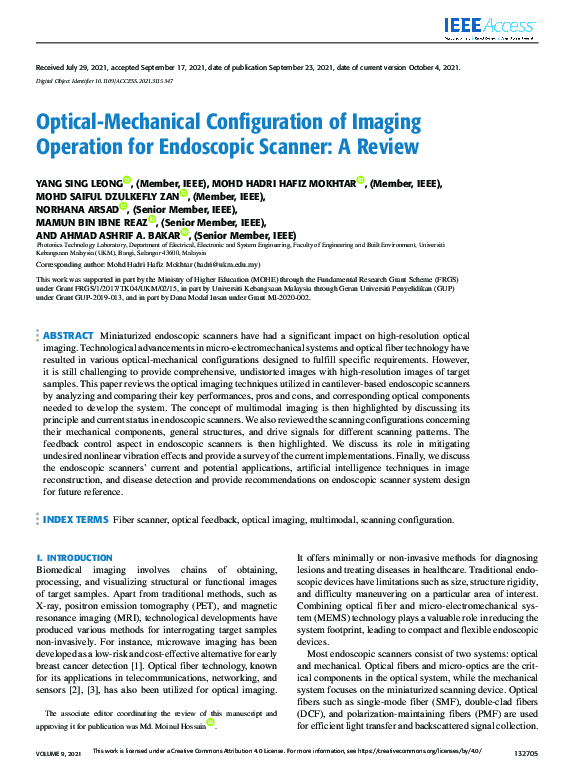 (PDF) Optical-Mechanical Configuration of Imaging Operation for ...