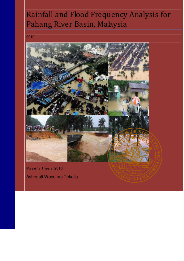 (PDF) Flood Frequency and Risk Assessment in Pahang River Basin