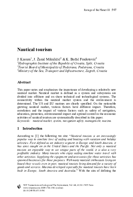 (PDF) Nautical tourism