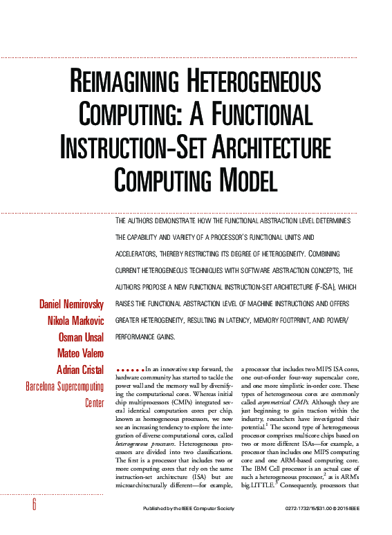 (PDF) Reimagining Heterogeneous Computing: A Functional Instruction-Set ...