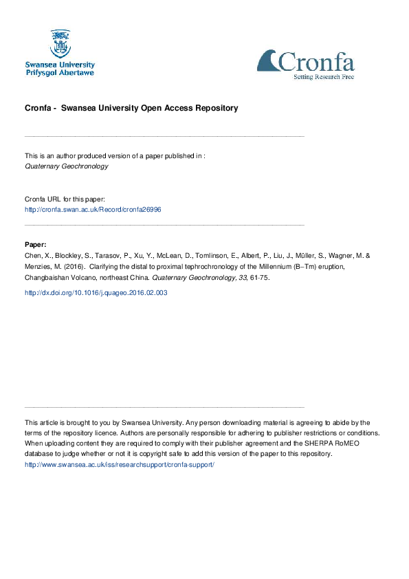(PDF) Clarifying the distal to proximal tephrochronology of the ...
