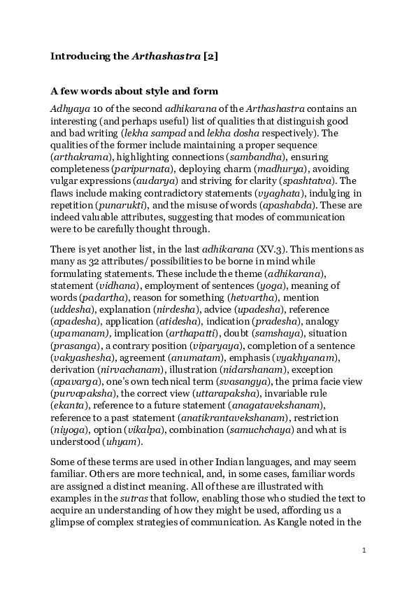 (PDF) Introducing the Arthashastra 2