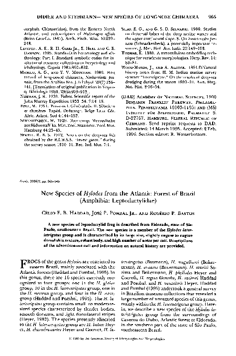(PDF) New Species of Hylodes from the Atlantic Forest of Brazil ...