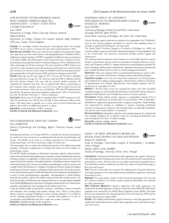 Pdf Multidimensional Open Sex Therapy