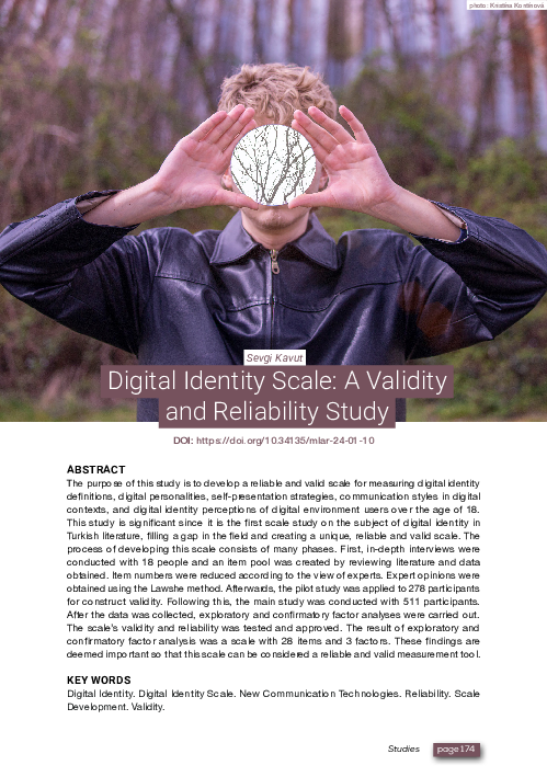 (PDF) Digital Identity Scale: A Validity and Reliability Study