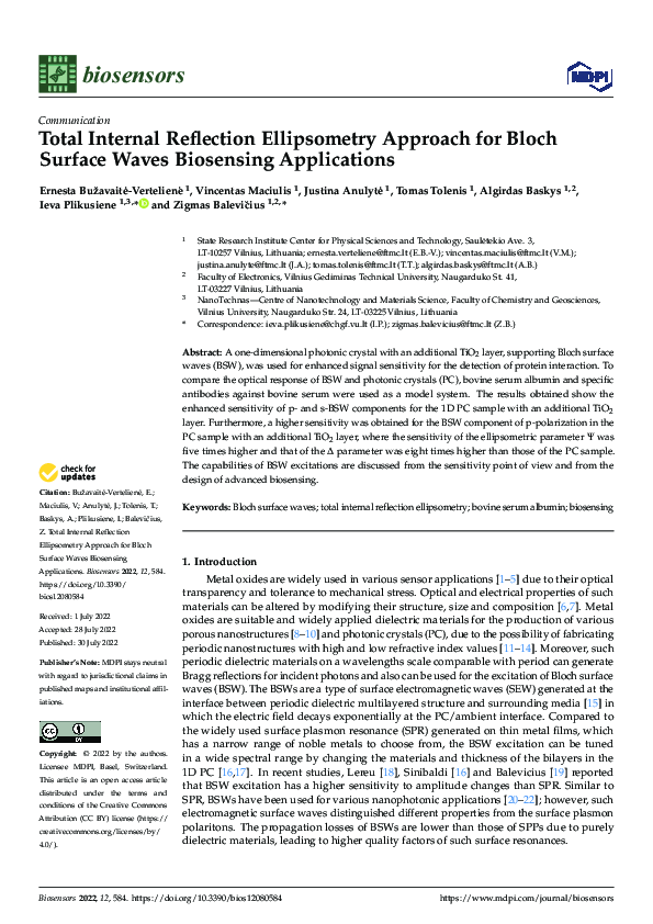 (PDF) Total Internal Reflection Ellipsometry Approach for Bloch Surface ...