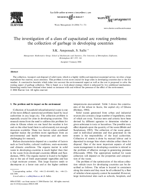 The Investigation Of A Class Of Capacitated Arc Routing Problems The
