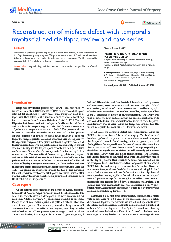 (PDF) Reconstruction of midface defect with temporalis myofascial ...