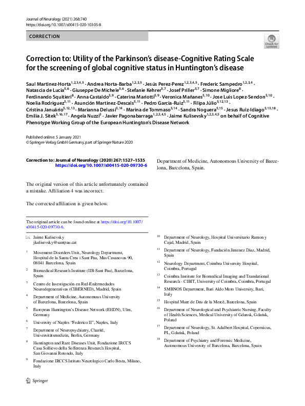 (PDF) Correction to: Utility of the Parkinson’s disease-Cognitive ...