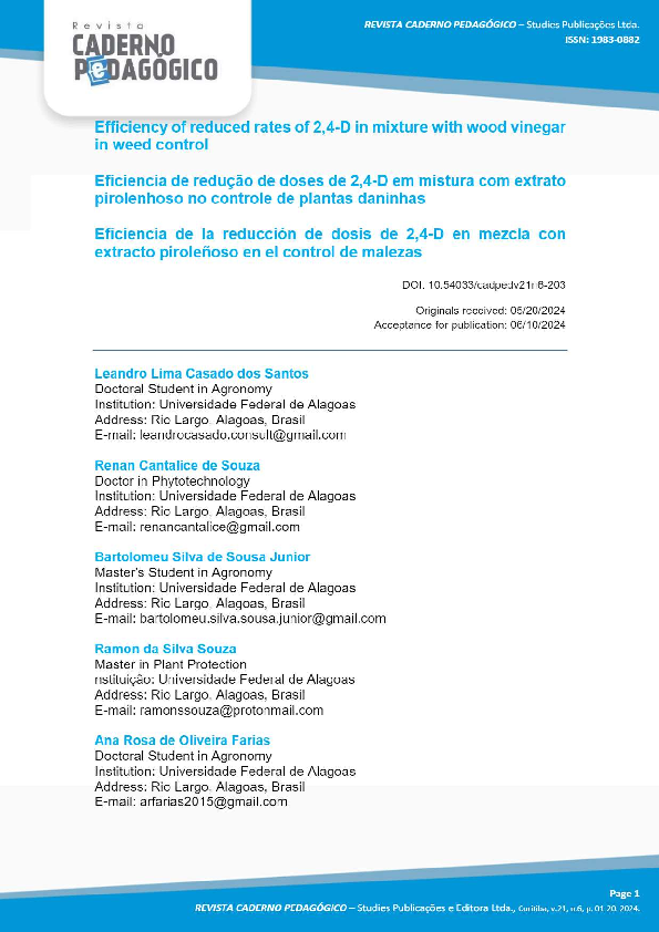 (PDF) View of Efficiency of reduced rates of ...ture with wood vinegar ...