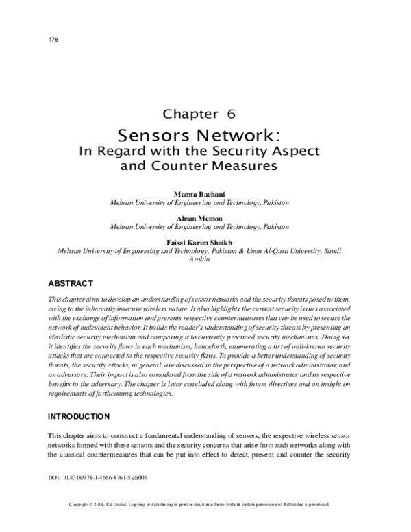 (PDF) Sensors Network