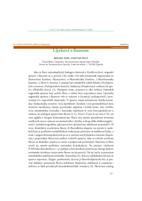 (PDF) Lijekovi s fluorom