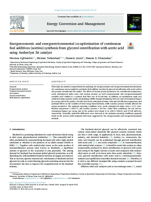 (PDF) Exergoeconomic and exergoenvironmental co-optimization of ...