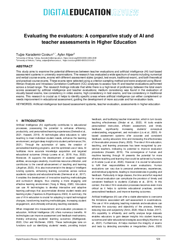 (PDF) Evaluating the evaluators: A comparative study of AI and teacher assessments in Higher ...