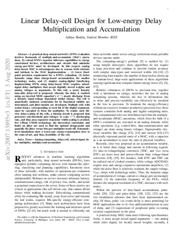 (PDF) Linear Delay-cell Design for Low-energy Delay Multiplication and ...