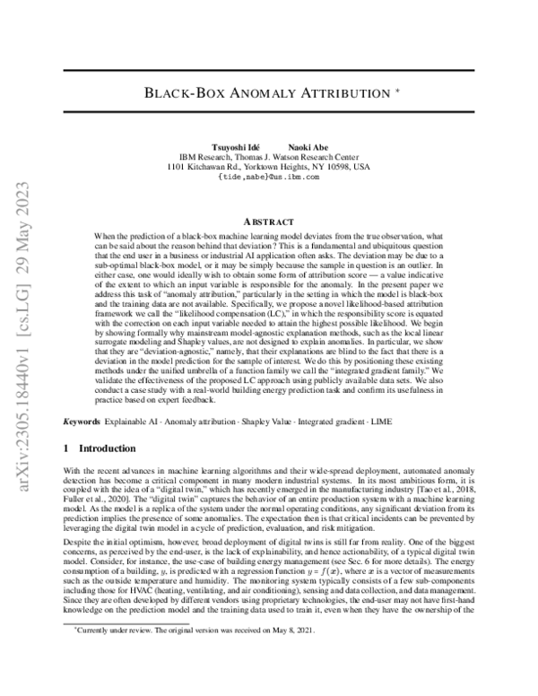 (PDF) Anomaly Attribution in Black-Box Models