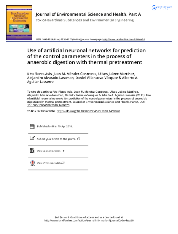 (PDF) Use of artificial neuronal networks for prediction of the control parameters in the ...