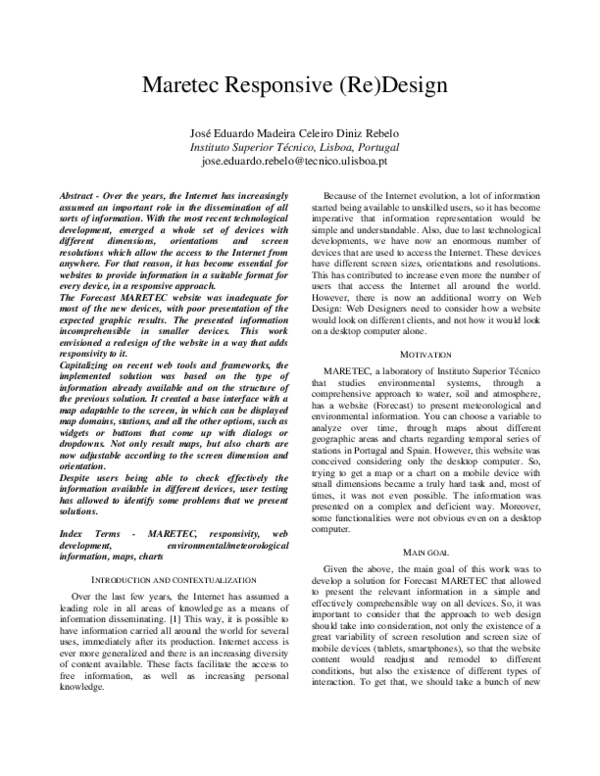 (PDF) Maretec Responsive (Re)Design
