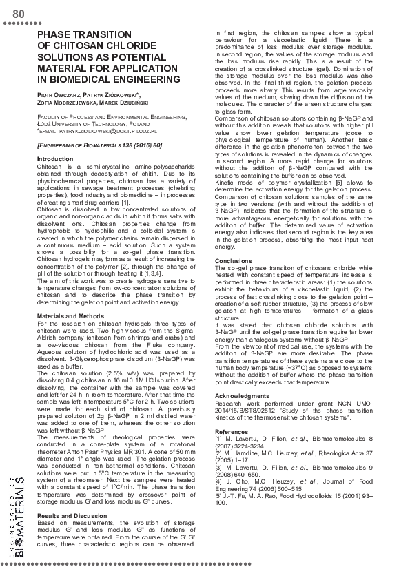 (PDF) Phase transition of chitosan chloride solutions as potential ...