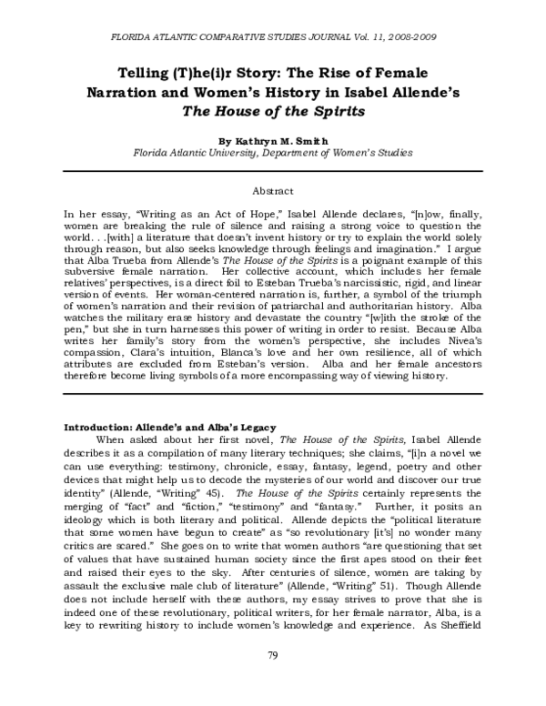 (PDF) Telling (T) he (i) r Story: The Rise of Female Narration and ...