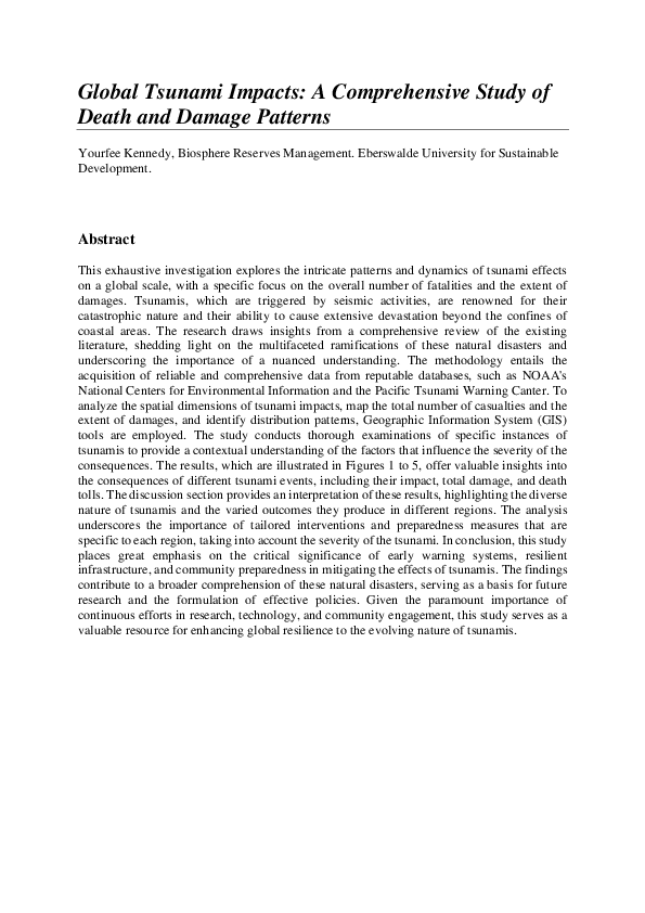(PDF) Global Tsunami Impacts A Comprehensive Study of Death and Damage