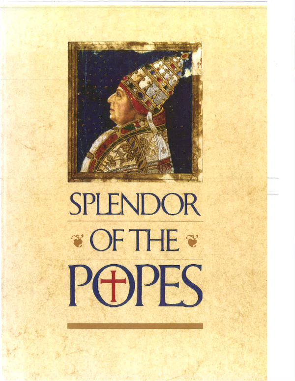 (PDF) Splendor of the Popes: Treasures from the Sistine Chapel and the ...