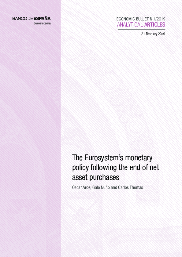 (PDF) the Eurosystem’s Monetary Policy Following the End of Net Asset ...
