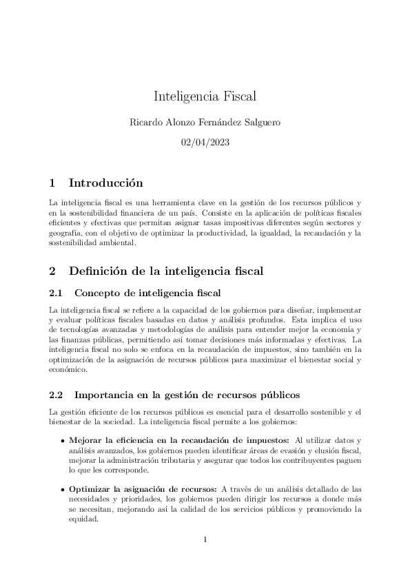 (PDF) Inteligencia Fiscal