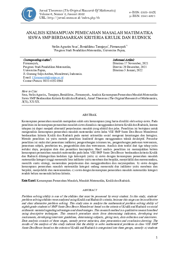 (PDF) Analisis Kemampuan Pemecahan Masalah Matematika Siswa SMP ...