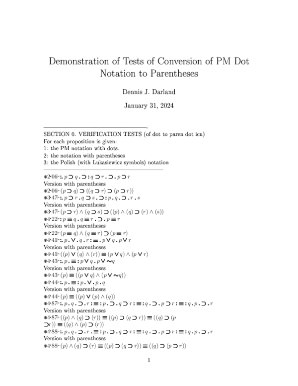 (PDF) Demonstration of Tests of Conversion of PM Dot Notation to ...