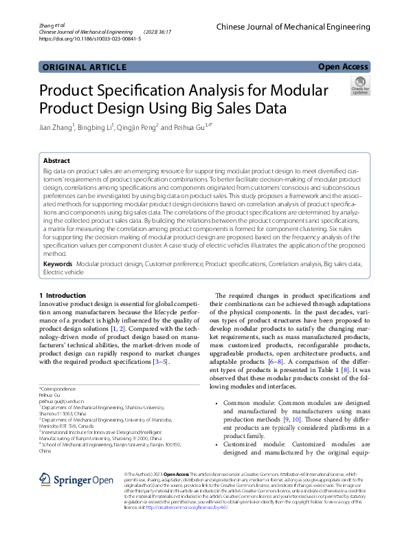(PDF) Product Specification Analysis for Modular Product Design Using ...