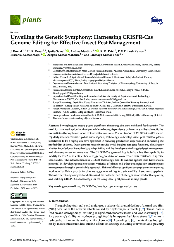 (PDF) Unveiling the Genetic Symphony: Harnessing CRISPR-Cas Genome ...