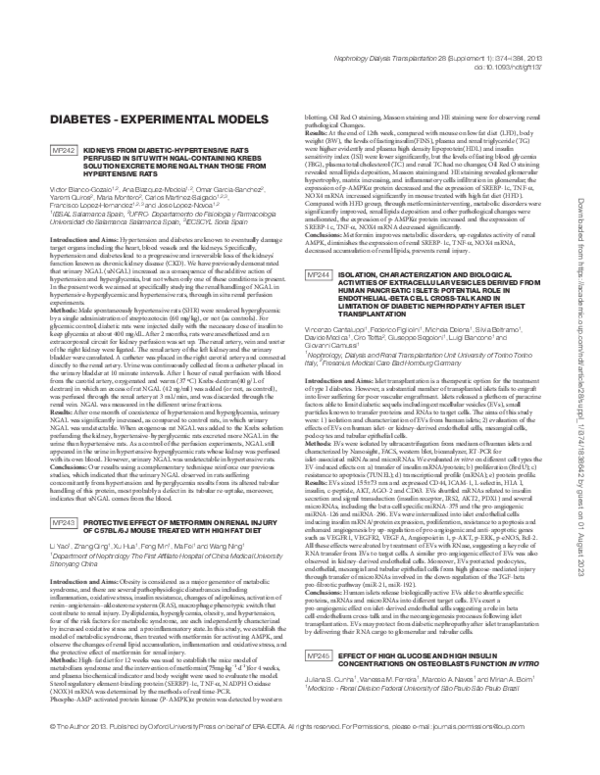 (PDF) Diabetes - experimental models